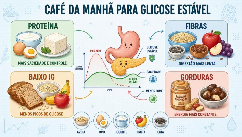 O que comer no café da manhã para manter a glicose estável até o almoço ...