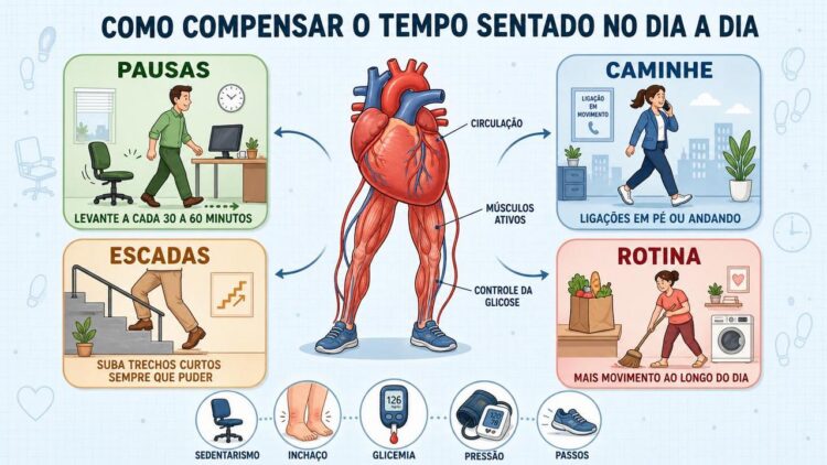 Quanto tempo sentado por dia começa a prejudicar a saúde e como ...